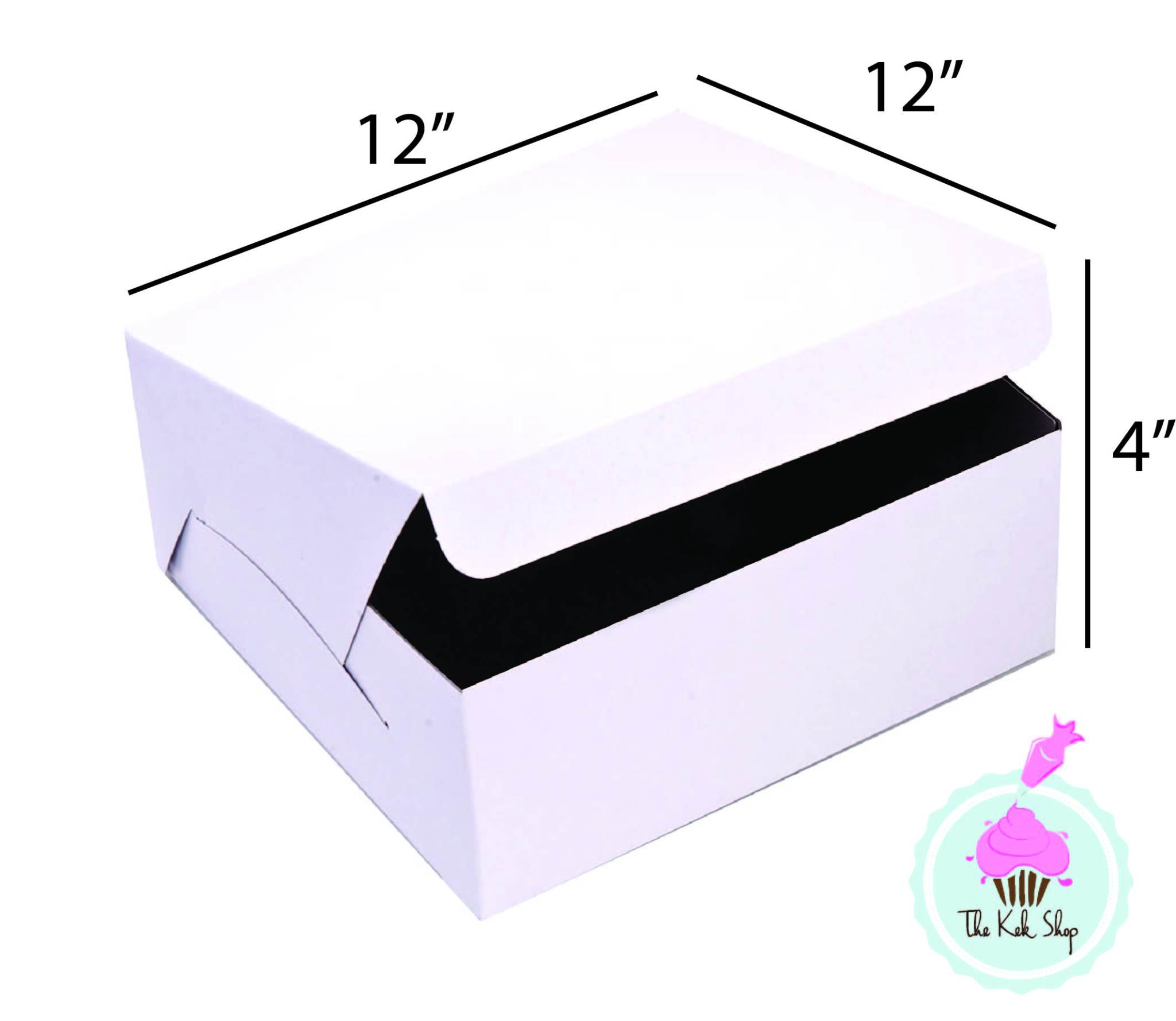 Cake Box 12 x 12 x 4 inches – The Kek Shop